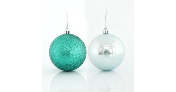 ΜΠΑΛΑ ΠΛΑΣΤΙΚΗ, ΓΑΛΑΖΙΑ, ΣΕΤ 6ΤΜΧ, (2 ΠΕΡΛΕ, 4 GLITTER), 8cm