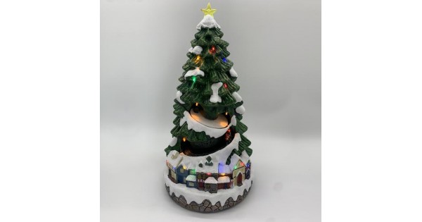 ΧΡΙΣΤΟΥΓΕΝΝΙΑΤΙΚΟ ΔΕΝΤΡΟ, ΦΩΤΙΖΟΜΕΝΟ, ΜΕ ΜΟΥΣΙΚΗ ΚΑΙ ΚΙΝΗΣΗ, 23x23x42cm